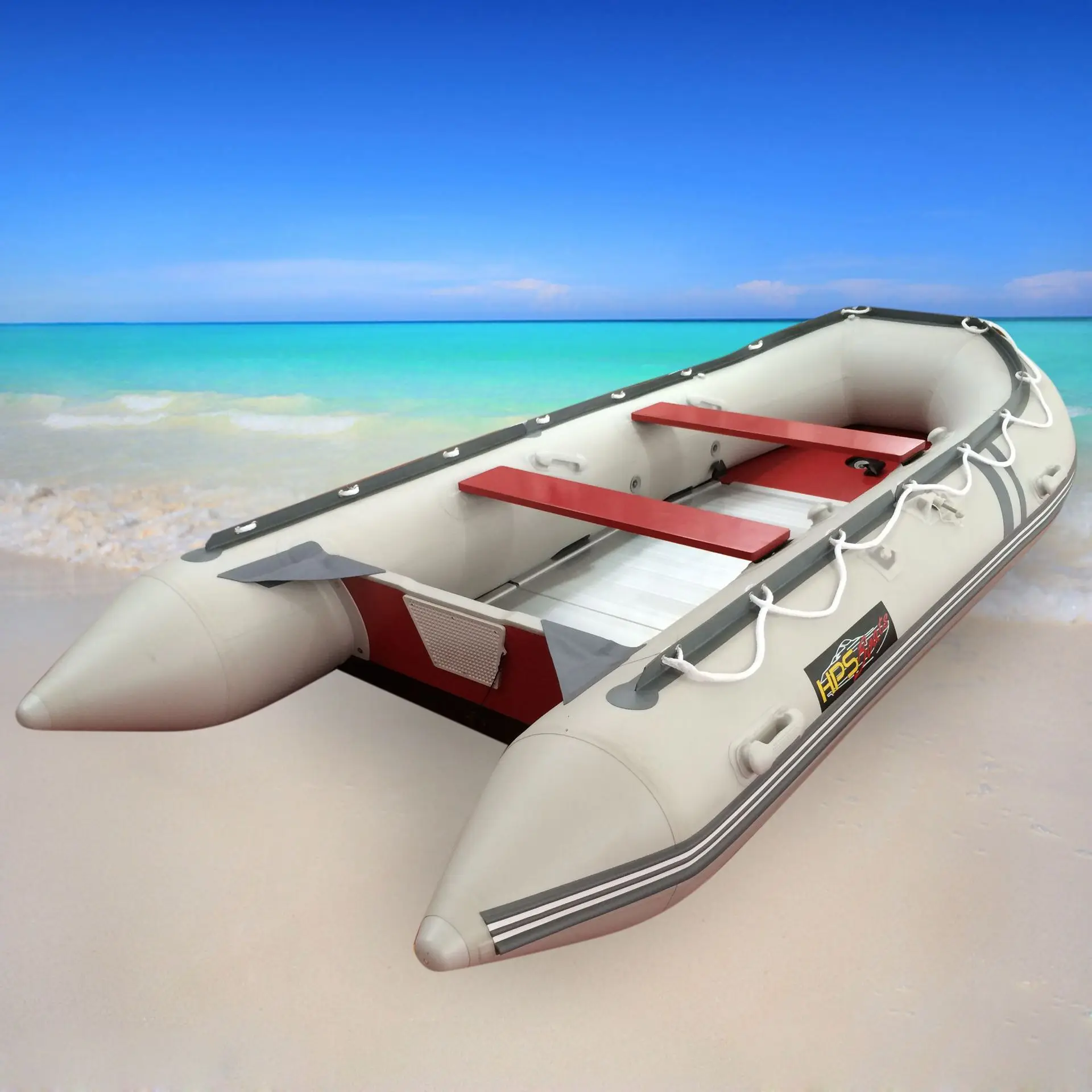 4.7m PVC Canoe Inflatable Drifting Boat Aluminum Assault High Speed ...