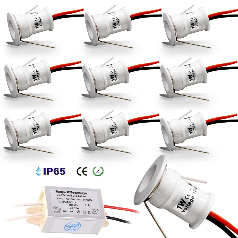 10pcs-1W-DC12V-IP65-Mini-LED-Spot-Light-Ceiling-Spotlight-Cabinet ...
