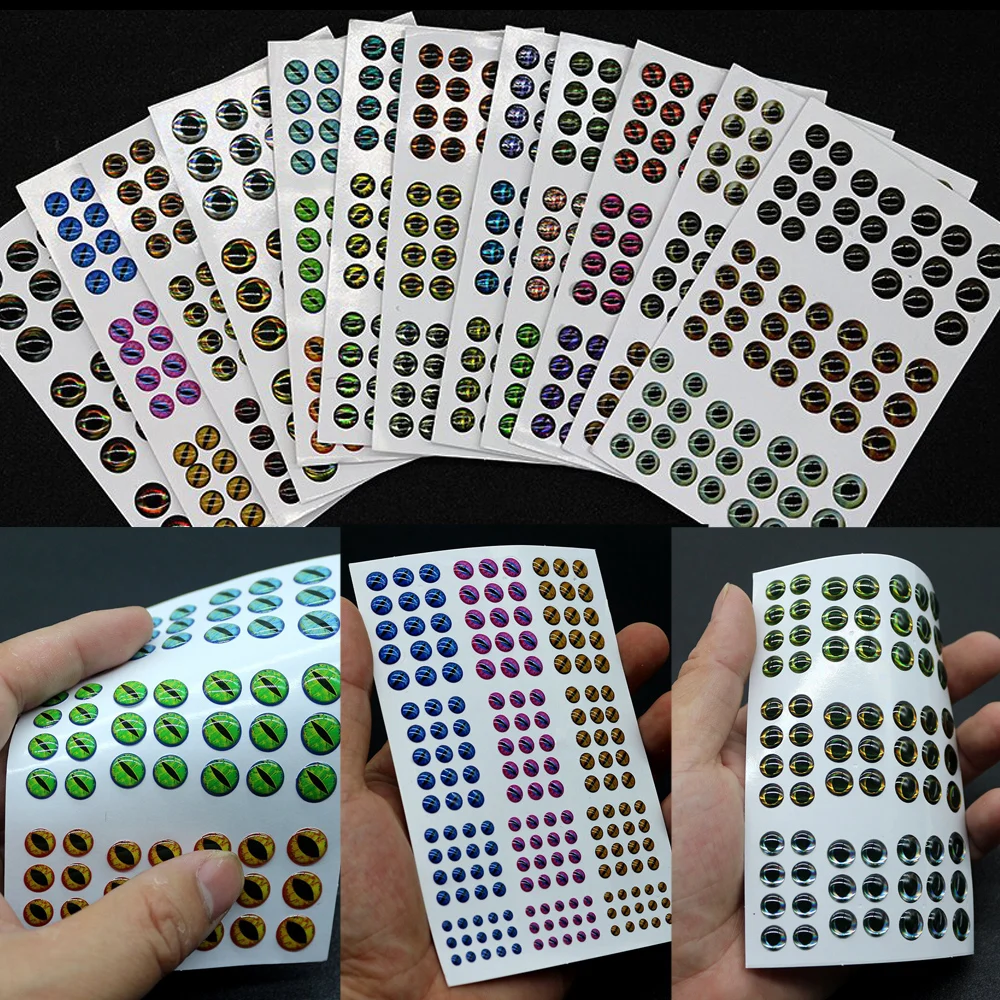 3mm~10mm 69/183PCS Holographic Epoxy 3D Lifelike Fish Eyes DIY Material ...