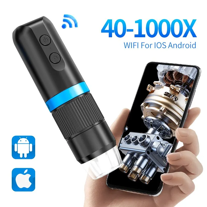 Wireless Digital Microscope 50X-1000X 1080P Wireless Portable ...