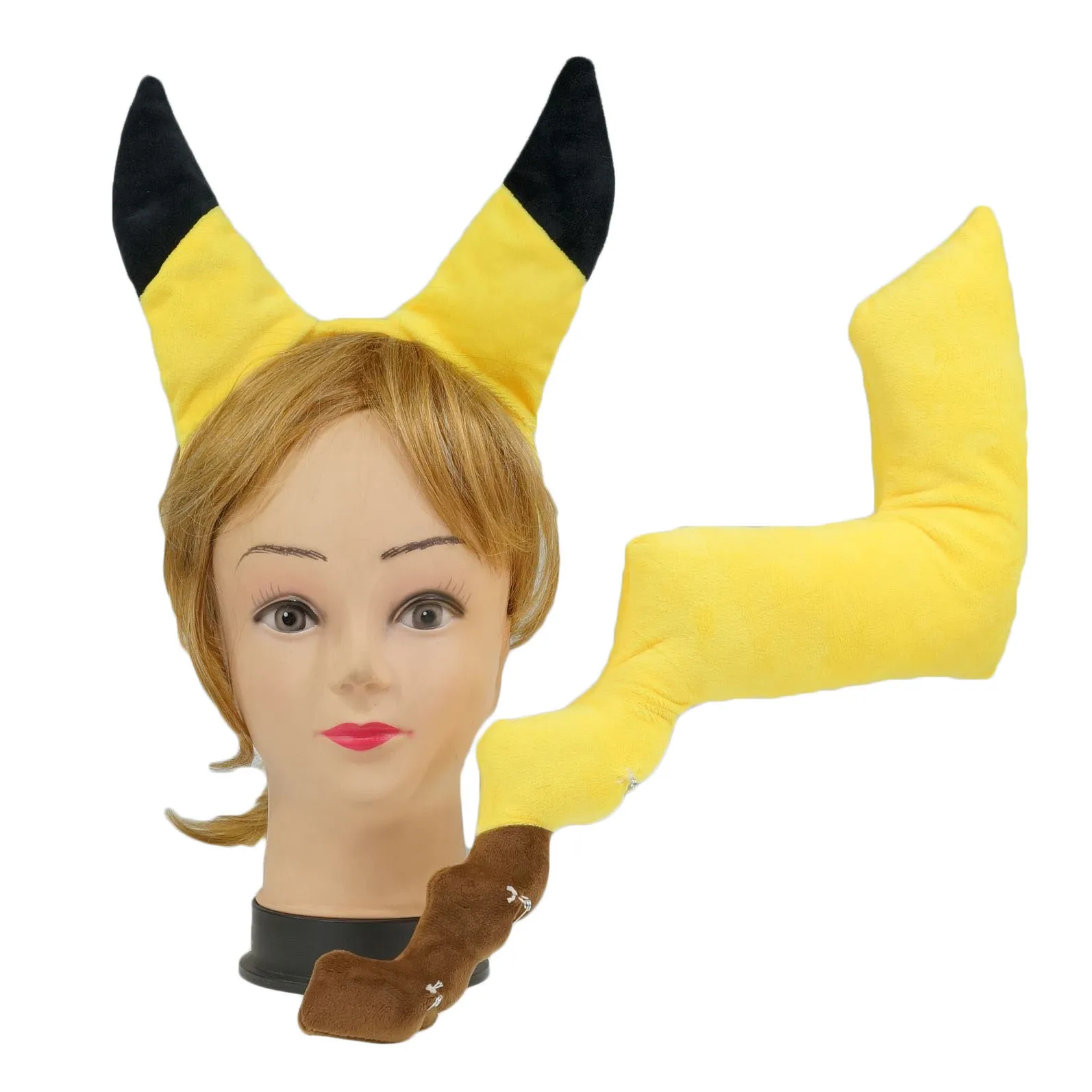 Anime-Pokemon-Pikachu-Headwear-Tail-Funy-Cute-Festival-Halloween ...