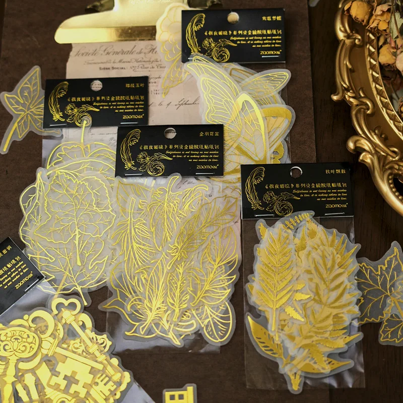 40 Sheets Per Pack Hot Stamping Stickers With Butterfly Floral Patterns ...