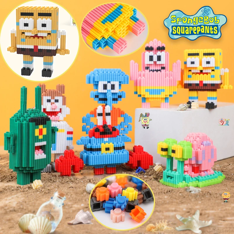 SpongeBob-Particle-Building-Block-Model-Patrick-Krabs-Cartoon-Children ...
