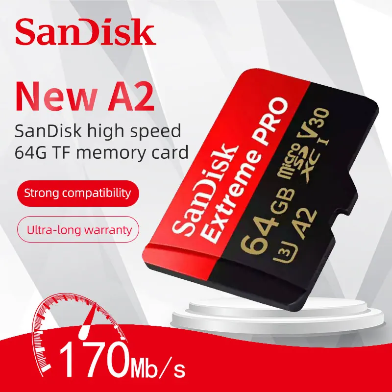 Cartão De Memória Sandisk Extreme Pro, Cartão Micro Sd De 256gb, 128gb, 64gb, U3 V30, Cartão Tf ...
