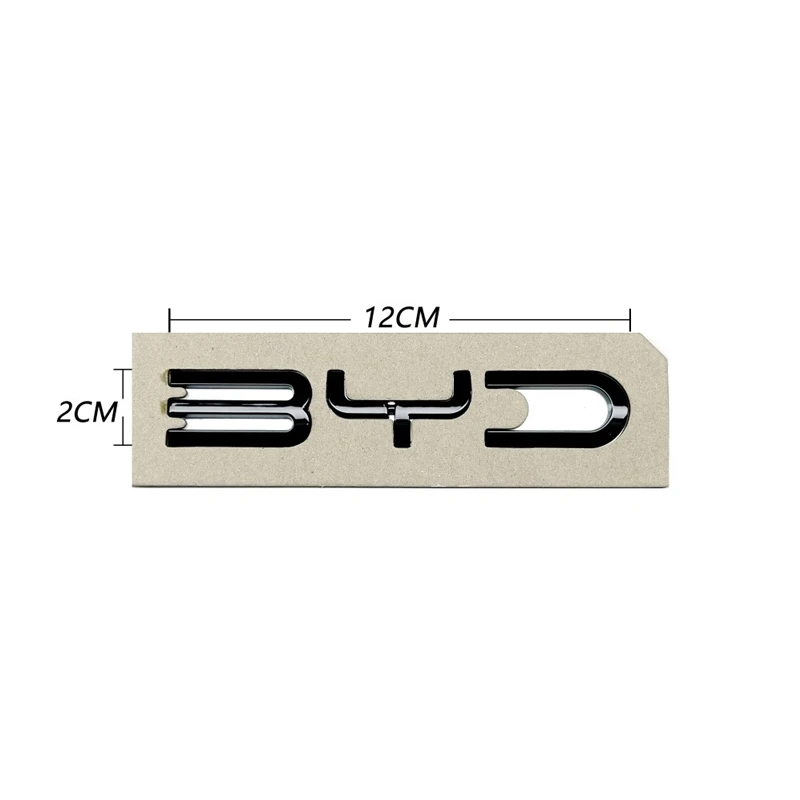 3D ABS Chrome Black Logo BYD Emblem Letters Stiker Car Trunk Badge For ...