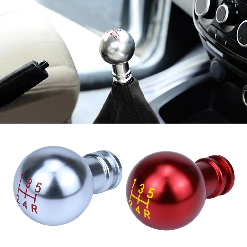 5 6 Speed Car Gear Shift Knob Stick Manual Transmission Aluminum ...