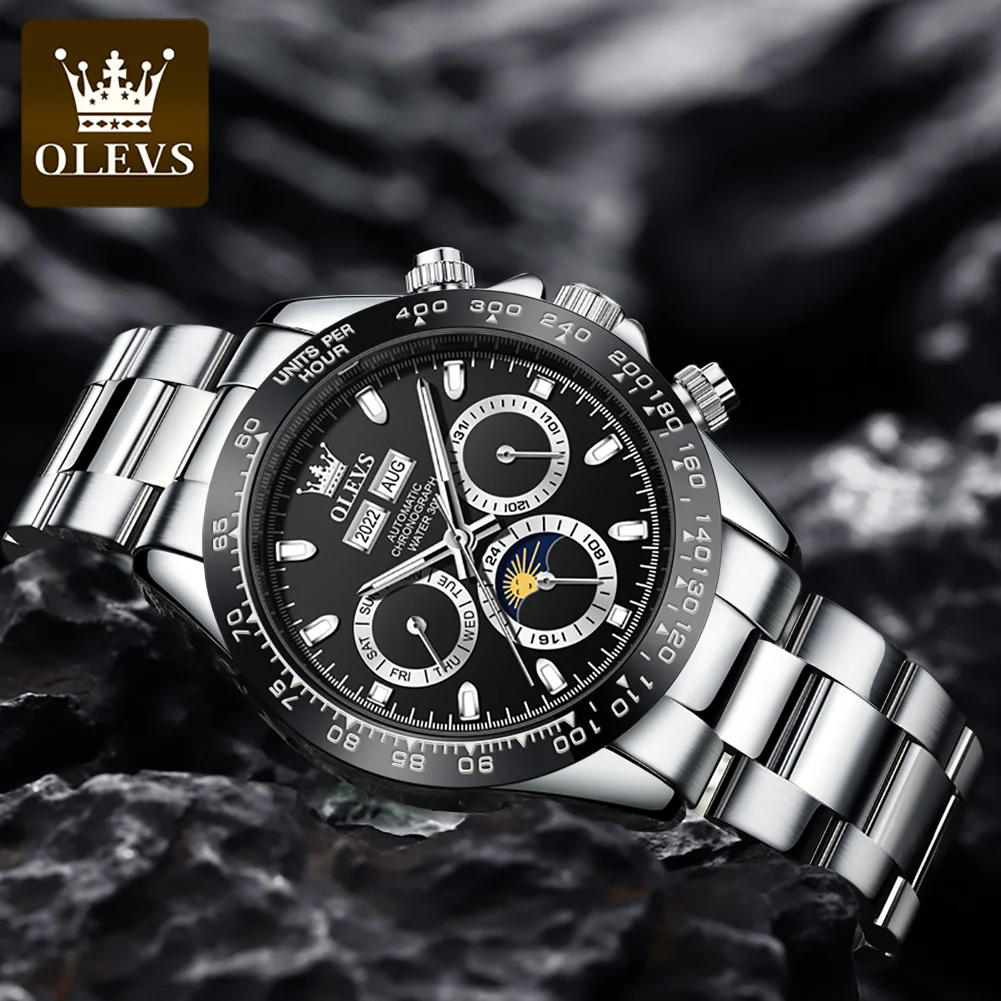 OLEVS Men’s Watches Original Multifunctional Full Automatic Watch ...