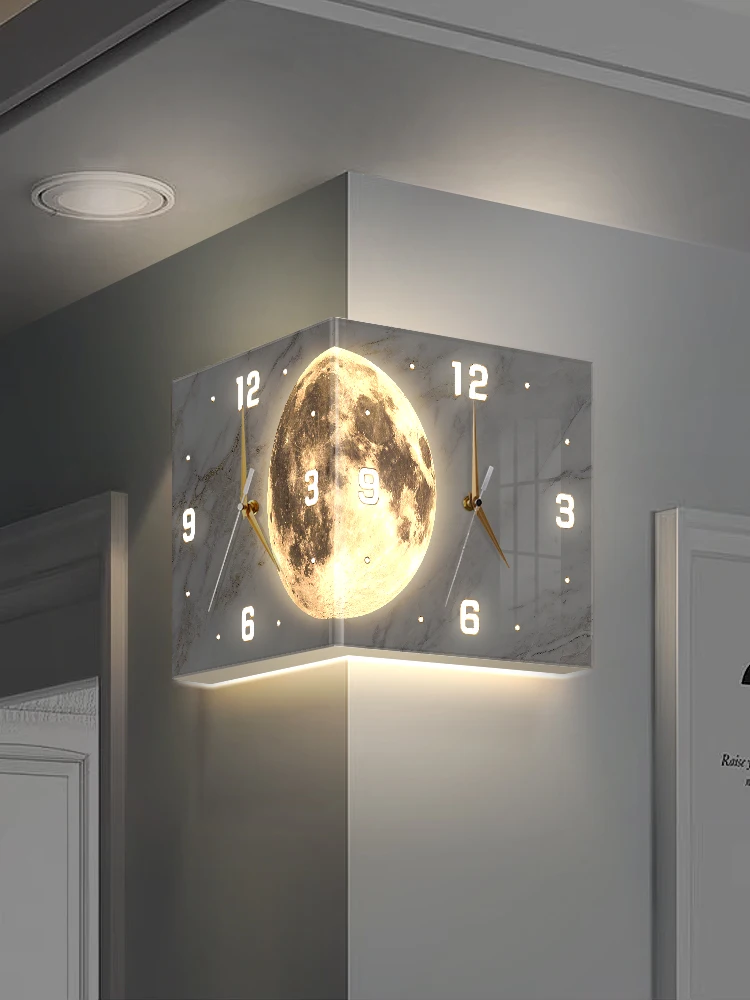 2023-new-living-room-corner-double-sided-luminous-creative-clock-wall ...