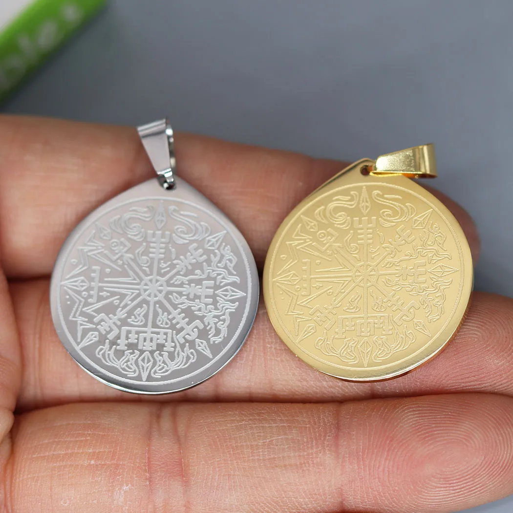 2-Buah-Lot-Liontin-Kompas-Viking-Vegvir-Jimat-Kafir-untuk-Gelang-Kalung ...