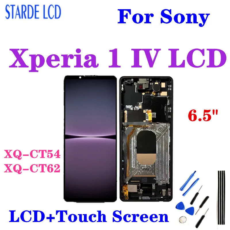 6.5" Original For Sony Xperia 1 IV LCD Display Touch Screen Digitizer Assembly For Sony x1iv XQ ...