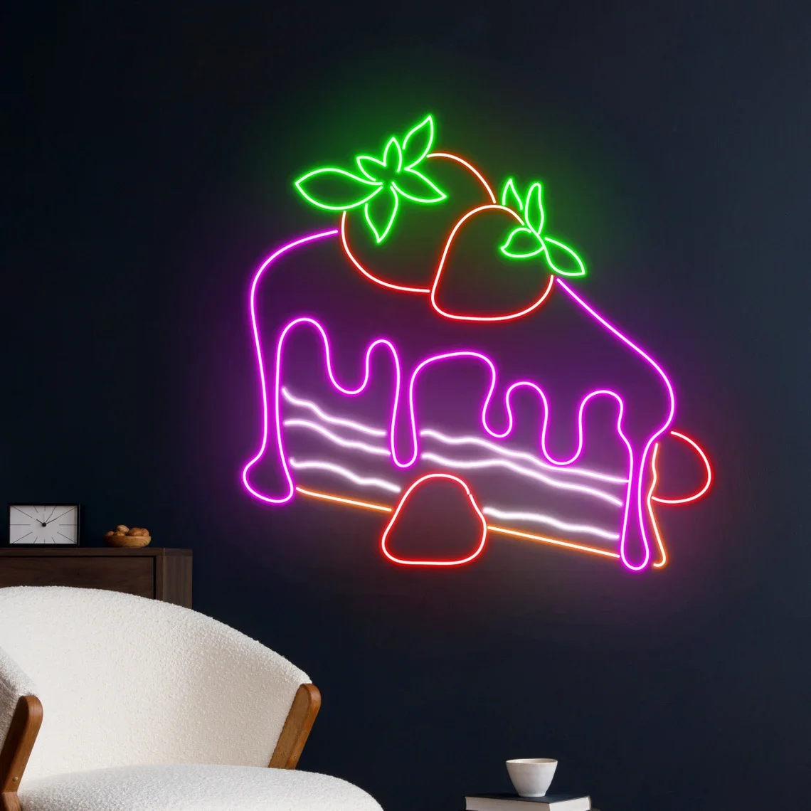 LED-Neon-Sign-Light-para-Room-Wall-Art-Decor-Comida-Doce-Donuts-Bolo ...