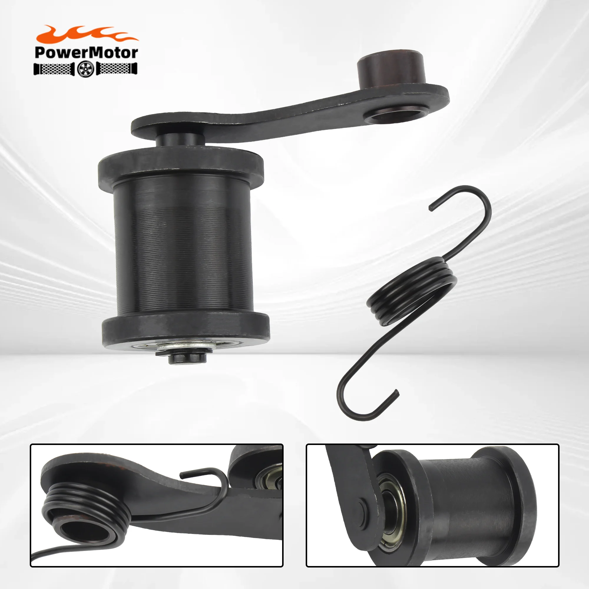 Motorcycle Chain Tensioner Spring Roller Slider Guide Adjuster Wheel ...