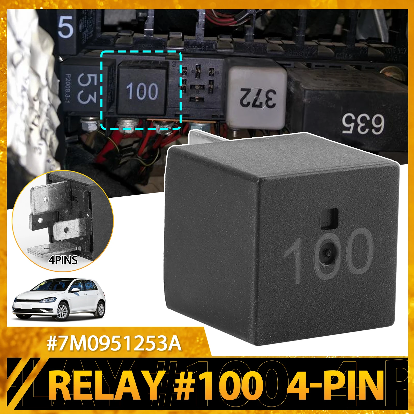 7M0951253A VAG Relay, radiator fan castor