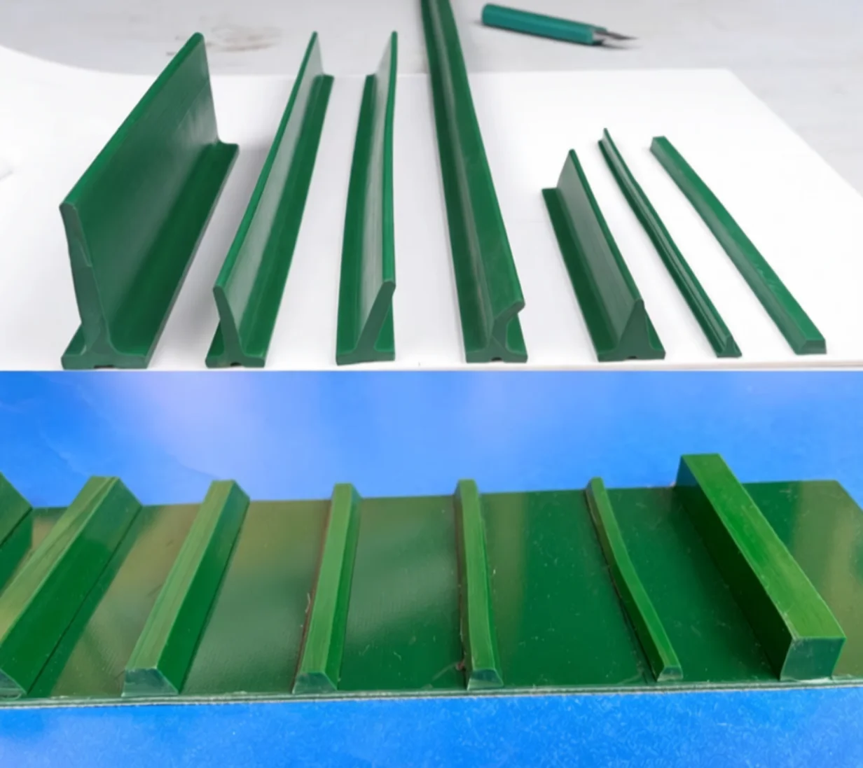 10meters 8*5mm/10*6mm Green Trapezoidal Conveyor Belt Guide Strip(guide ...