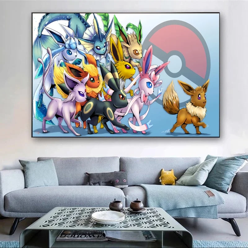 Eeveelutions Behang Met Sylveon Eevee And The Evolutions. And Sylveon