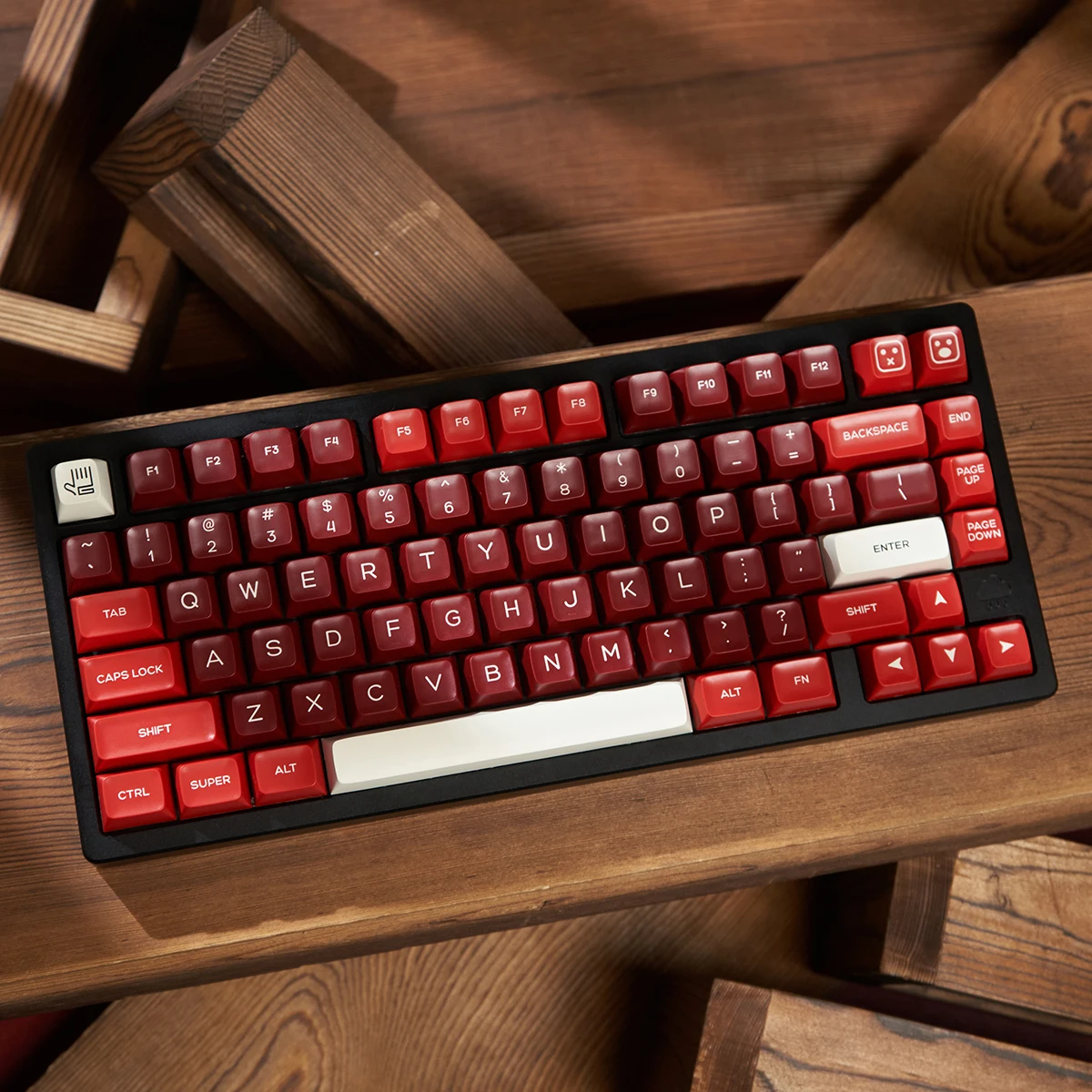 ECHOME-Podol-Red-Theme-Keycap-Set-ABS-2-color-Molded-Custom-Ball ...