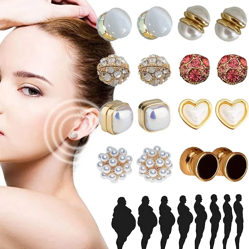 Magnetic-Without-Pierced-Ears-Clip-Earrings-for-Women-Lymphatic ...