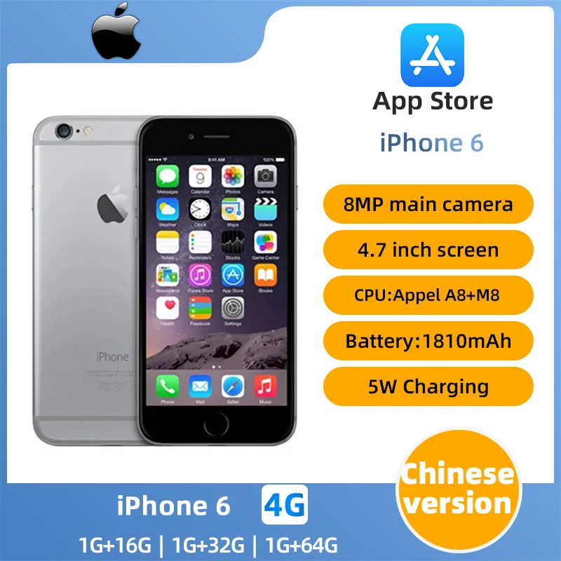 Apple-iPhone-6-desbloqueado-Dual-Core-Celular-4-7-8MP-16-GB-64-GB-128GB ...