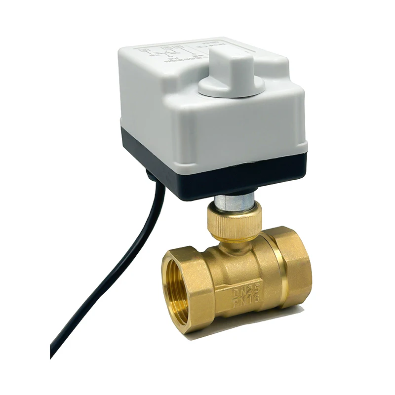 2 Way Brass Motorized Ball Valve DN15 DN50 3 Wire 2 Control Electric ...