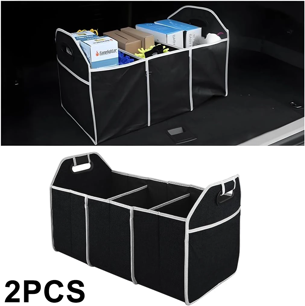 2pcs Car Trunk Storage Organizer Bag Foldable Storage Box Collapsible ...