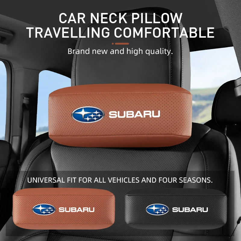 Car-Neck-Pillows-Both-Side-Pu-Leather-Pack-Headrest-for-Subaru-STI ...