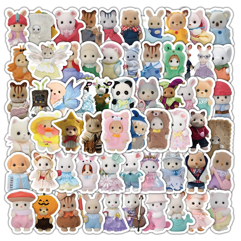 10-30-50-100pcs-Cute-Calico-Critters-Stickers-for-Kids-DIY-Laptop ...
