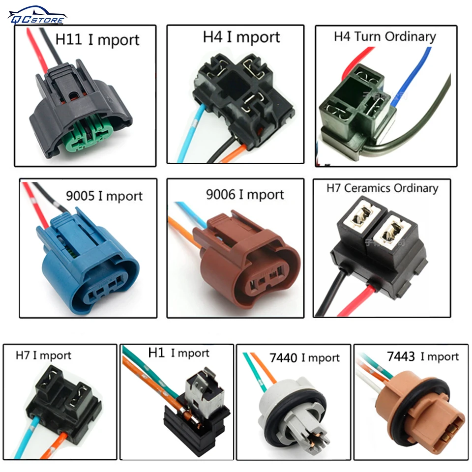 1Pcs-9005-9006-H7-H11-Socket-Wiring-Harness-Bulb-Holder-Connector-Auto ...