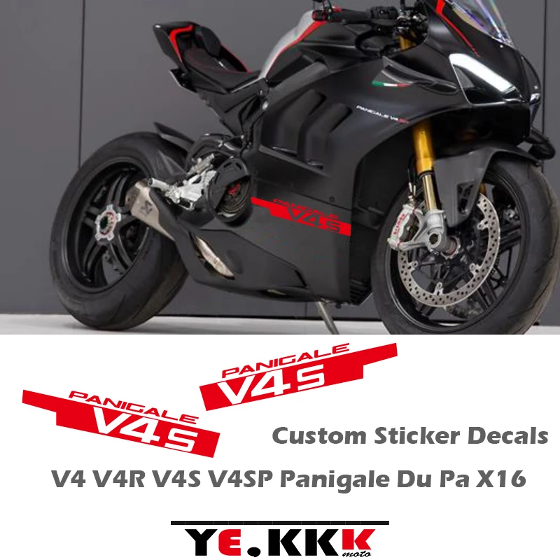 For Ducati Panigale V4 V4S V4R V4SP Lower Fairing Custom Sticker Decals ...