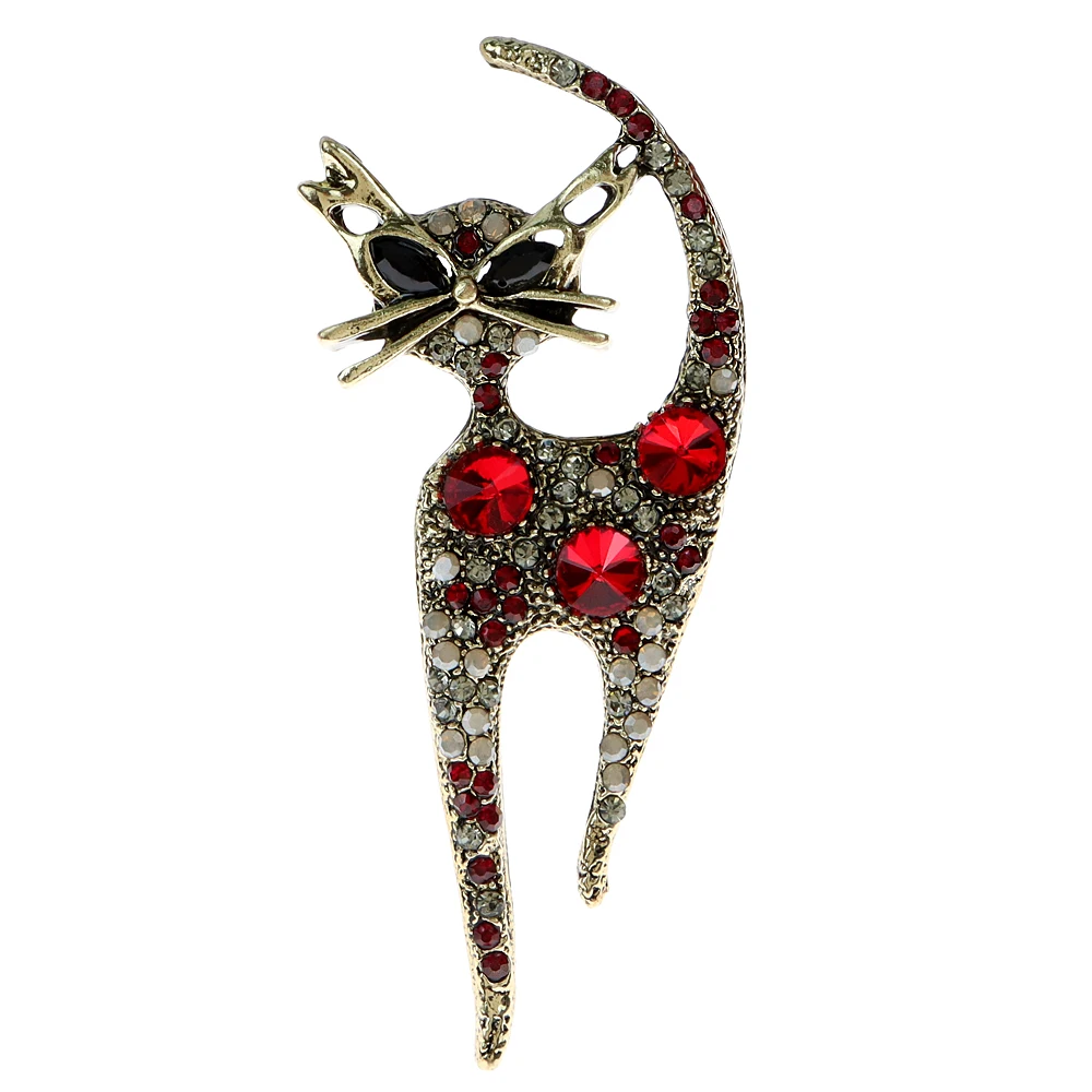 CINDY-XIANG-Rhinestone-Cat-Brooch-Animal-Design-Fashion-Pin-3-Colors ...