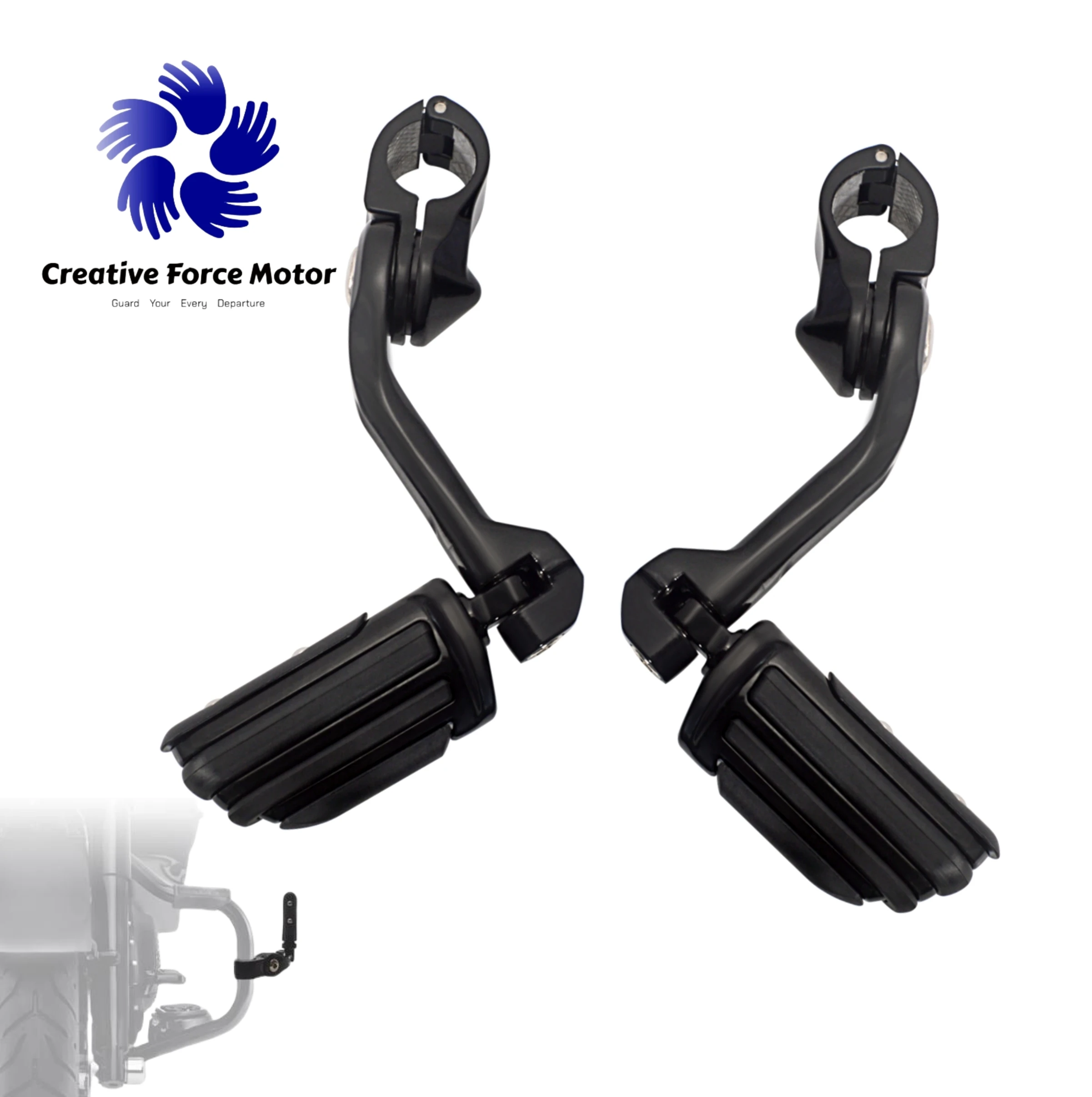Motorcycles-32mm-Highway-Foot-Pegs-Engine-Guard-Mount-Footrest-For ...