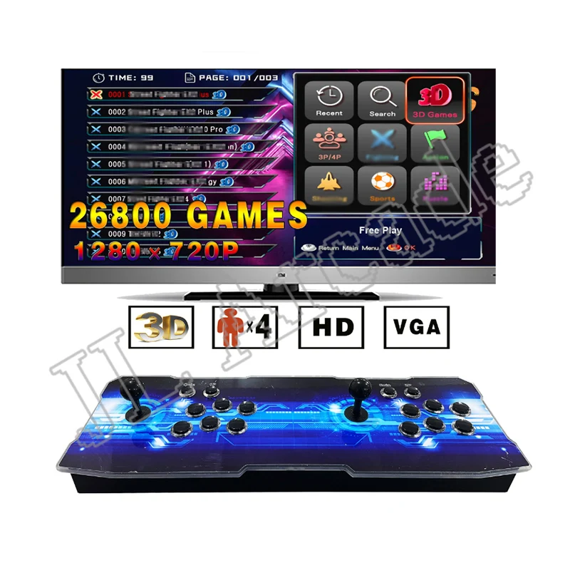 26800-Moonlight-Box-Home-Arcade-3D-Pandora-Computer-Double-Stick-arcade ...