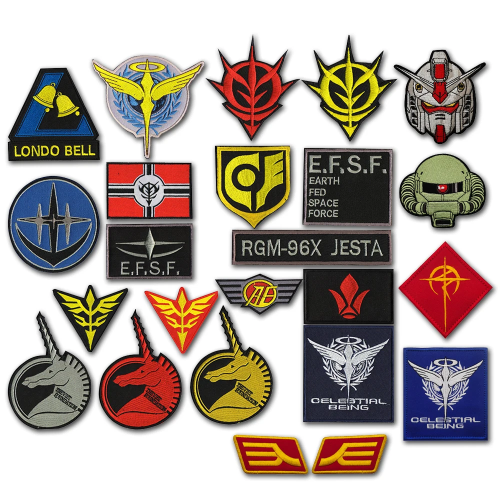 Gundam-traje-m-vil-bordado-brazalete-gancho-bucle-cap-tulo ...