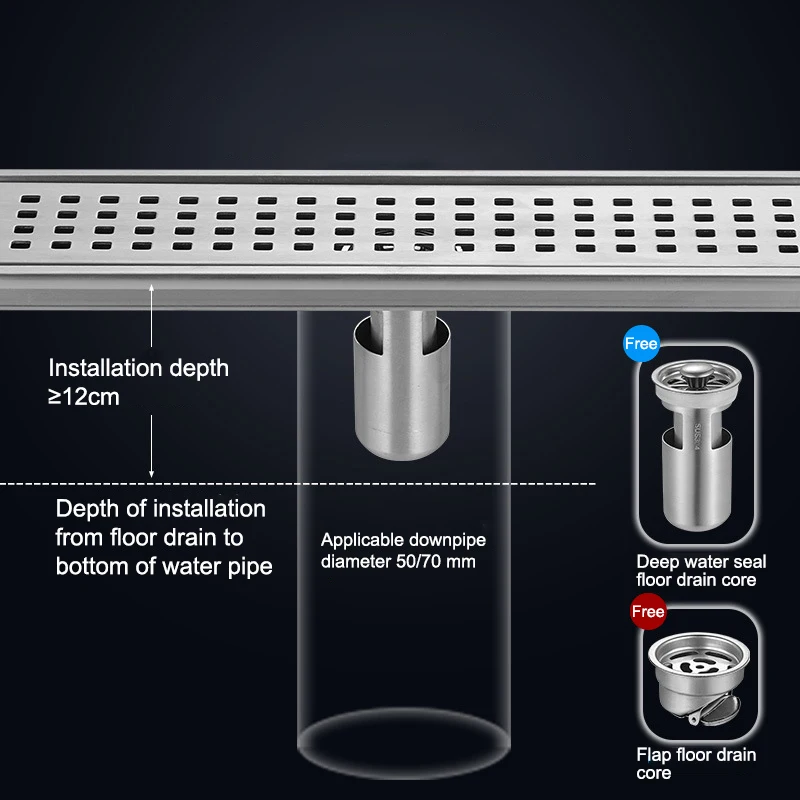 Tuyau - drain - raccord,Drain de sol en acier inoxydable,Anti-odeur ...