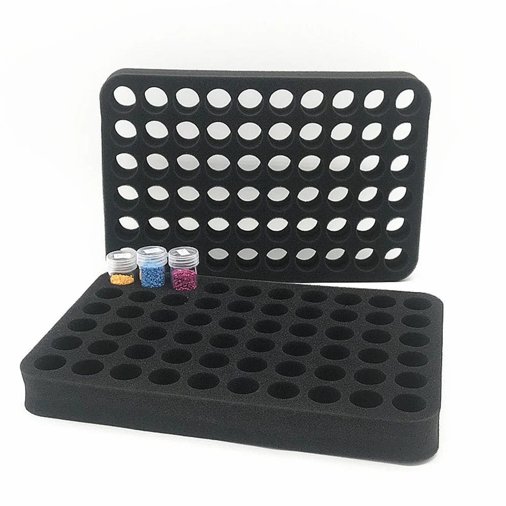 60-Hole-Jar-Foam-Storage-Tray-Protection-Slot-Foamed-Sponge-Material-Is ...