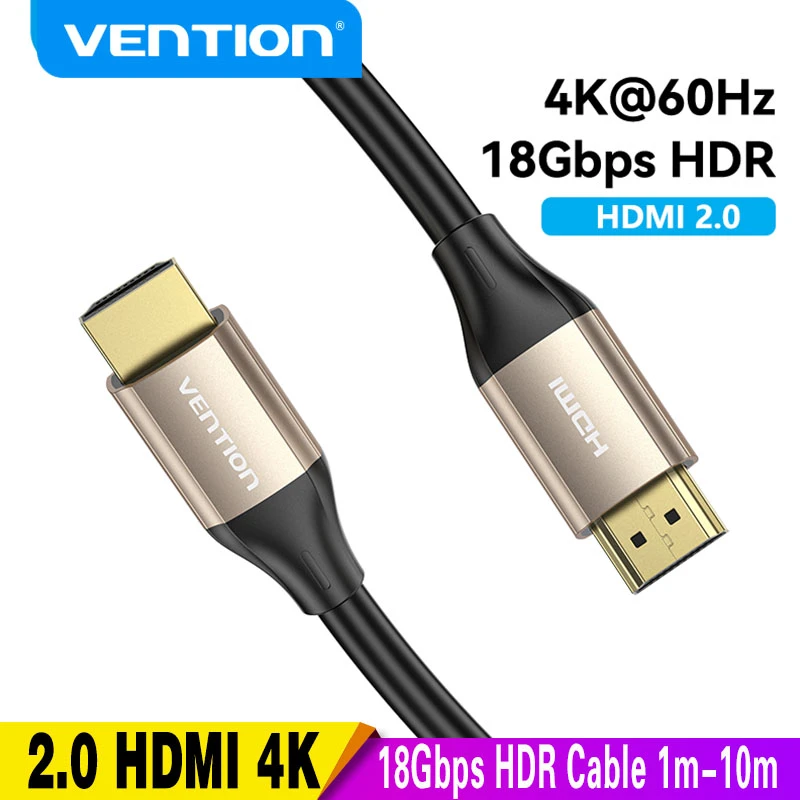 Vention HDMI 케이블 4K 2.0 케이블, PS4 샤오미 박스 HDMI 2.0 오디오 케이블 스위치 분배기, TV용 HDMI 분배기 비디오 코드, 10m ...