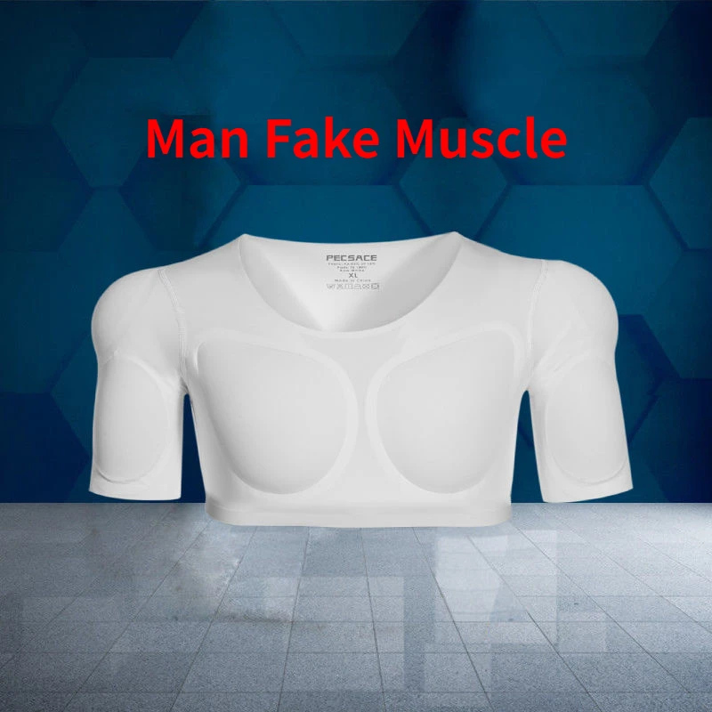 3D Fake Muscle T Shirt Man Cosplay Arm Chest Underwear Party Body ...