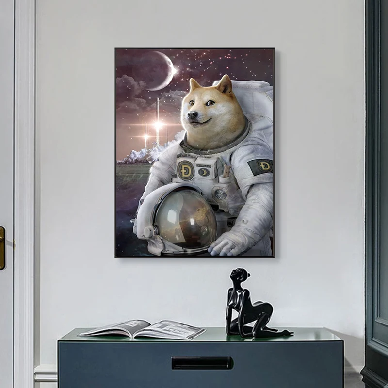 Doge Astronaut Painting