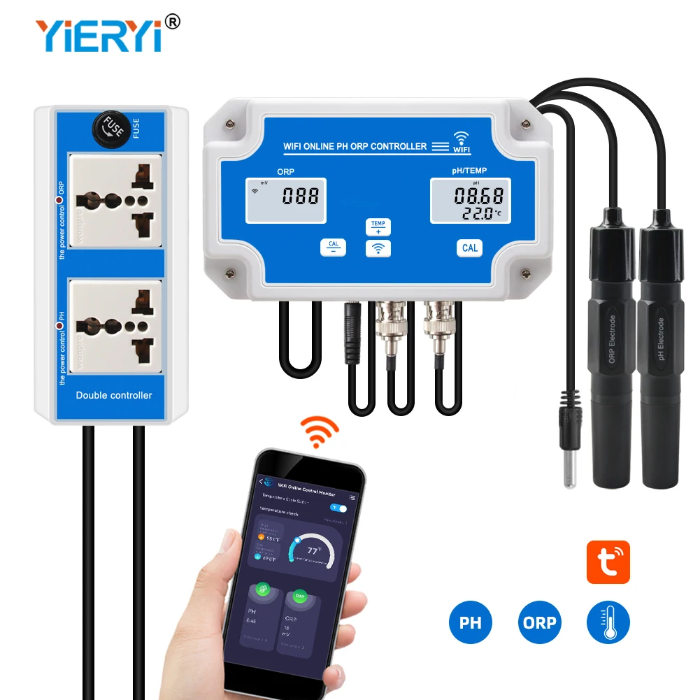 WiFi-Temp-ORP-PH-Meter-Water-Quality-Tester-Analyzer-pH-Redox ...
