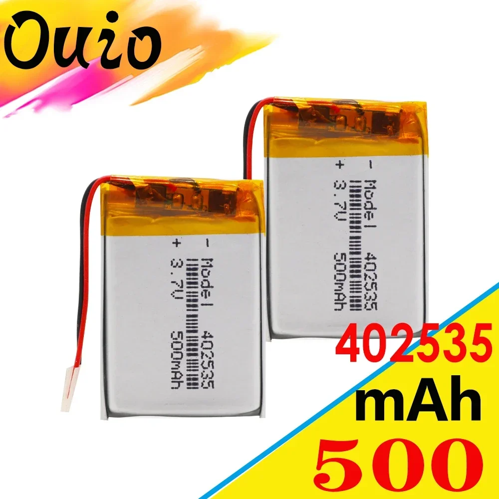 2pcs-Rechargeable-3-7V-500mAh-Lithium-Polymer-Batteries-402535-Li-Po ...