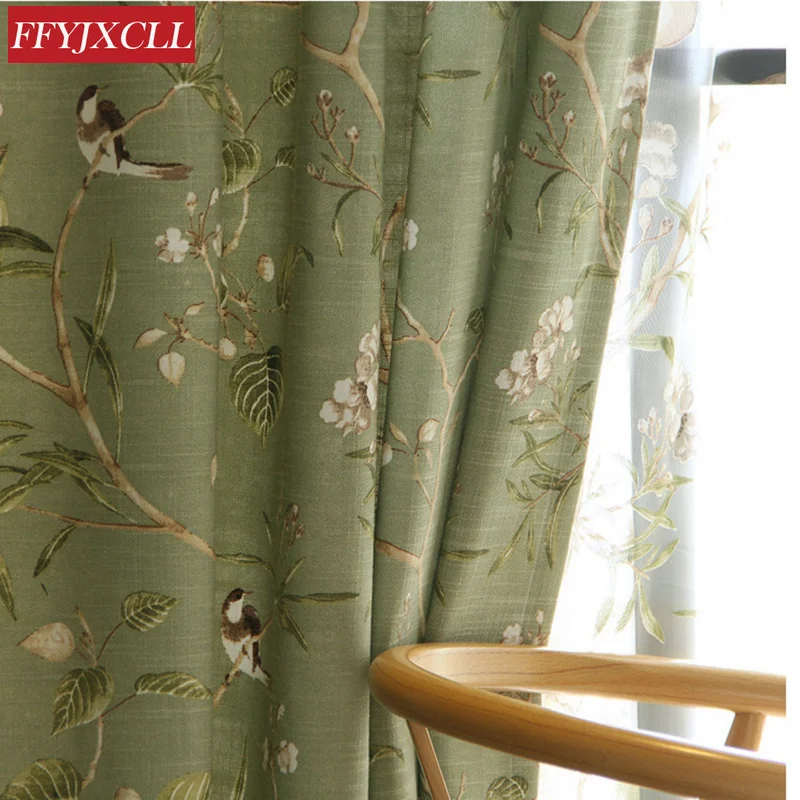 Rural Curtains for Living Room dining Bedroom American Country Style ...