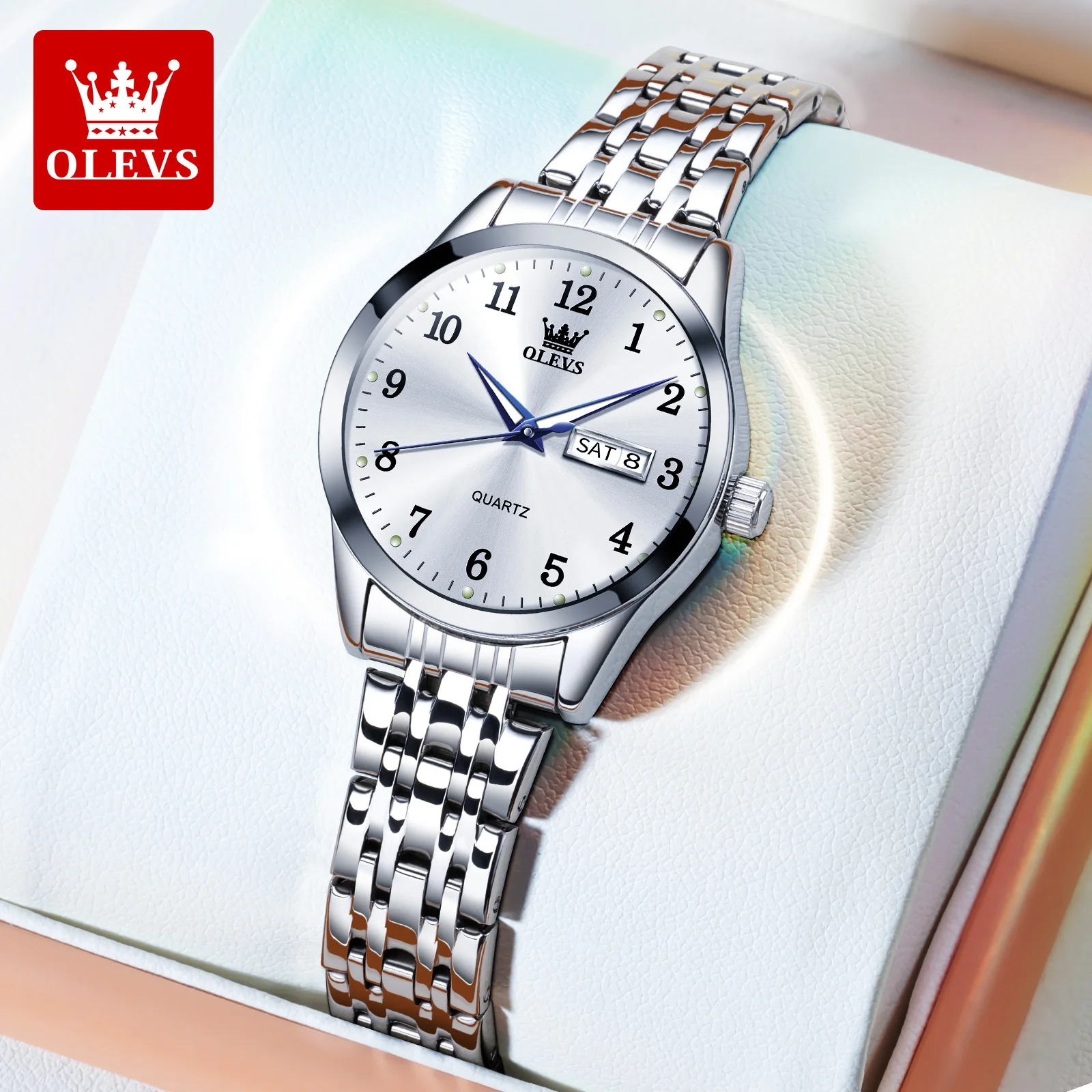 OLEVS-Luxury-Quartz-Watch-for-Women-Elegant-Stainless-Steel-Women-s ...
