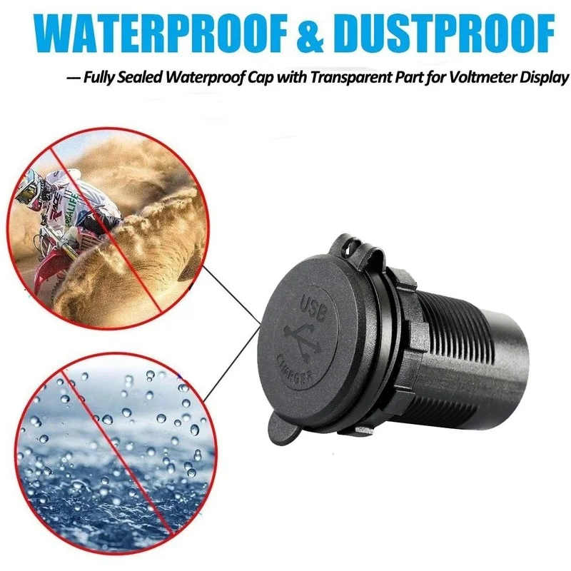 Prise de chargeur de voiture USB C 12V-24V Prise USB multiple Deux ...