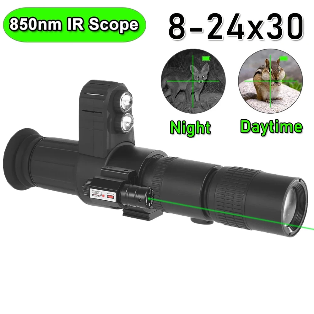 Digital Night Vision Rifle Scope, IR 850nm caça Riflescope, Dispositivo ...