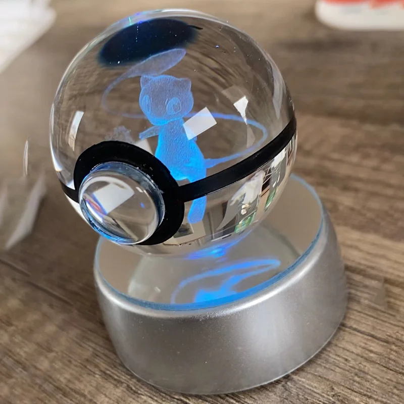 Generic 3d Crystal Ball Pokemon Snorlax Figure Pokeball Engraving ...