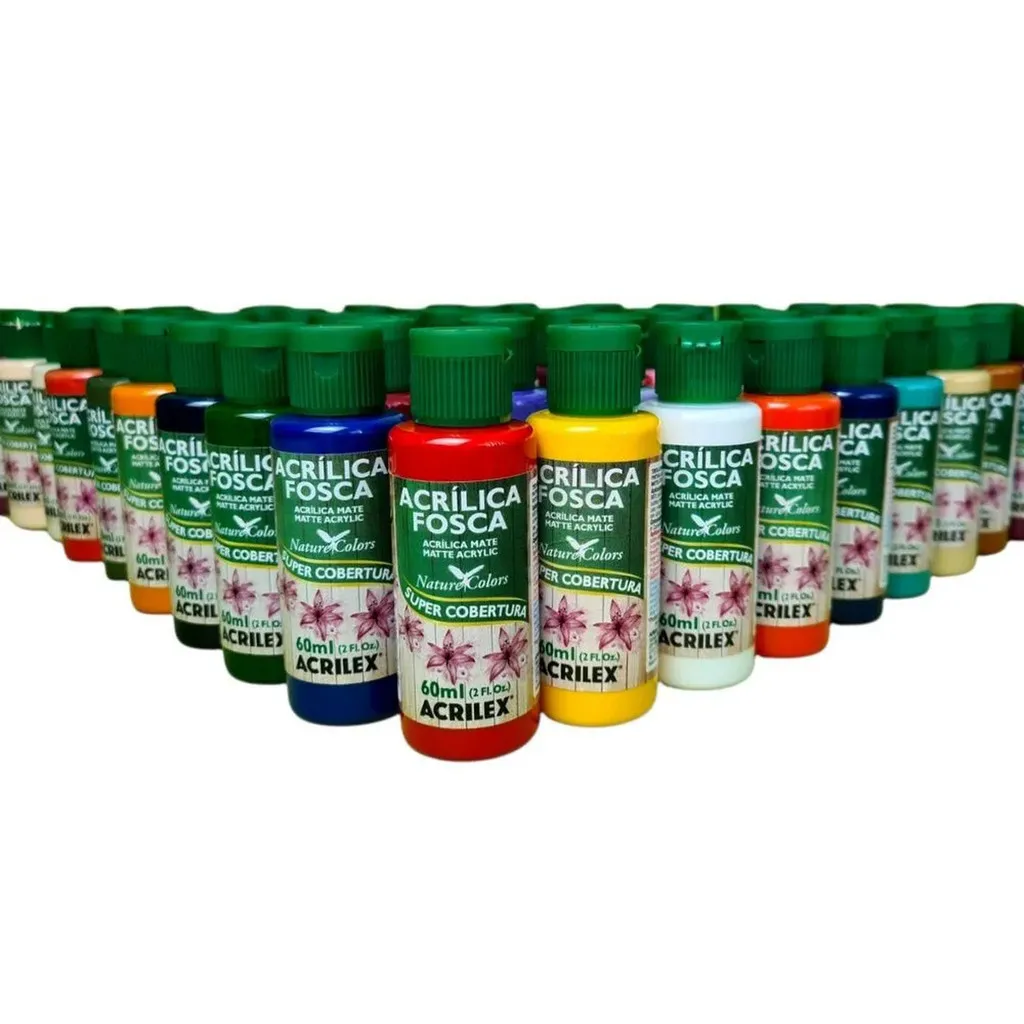 Kit de Tinta Acrílica Fosca 60ml da Acrilex - Personalize Seu ...