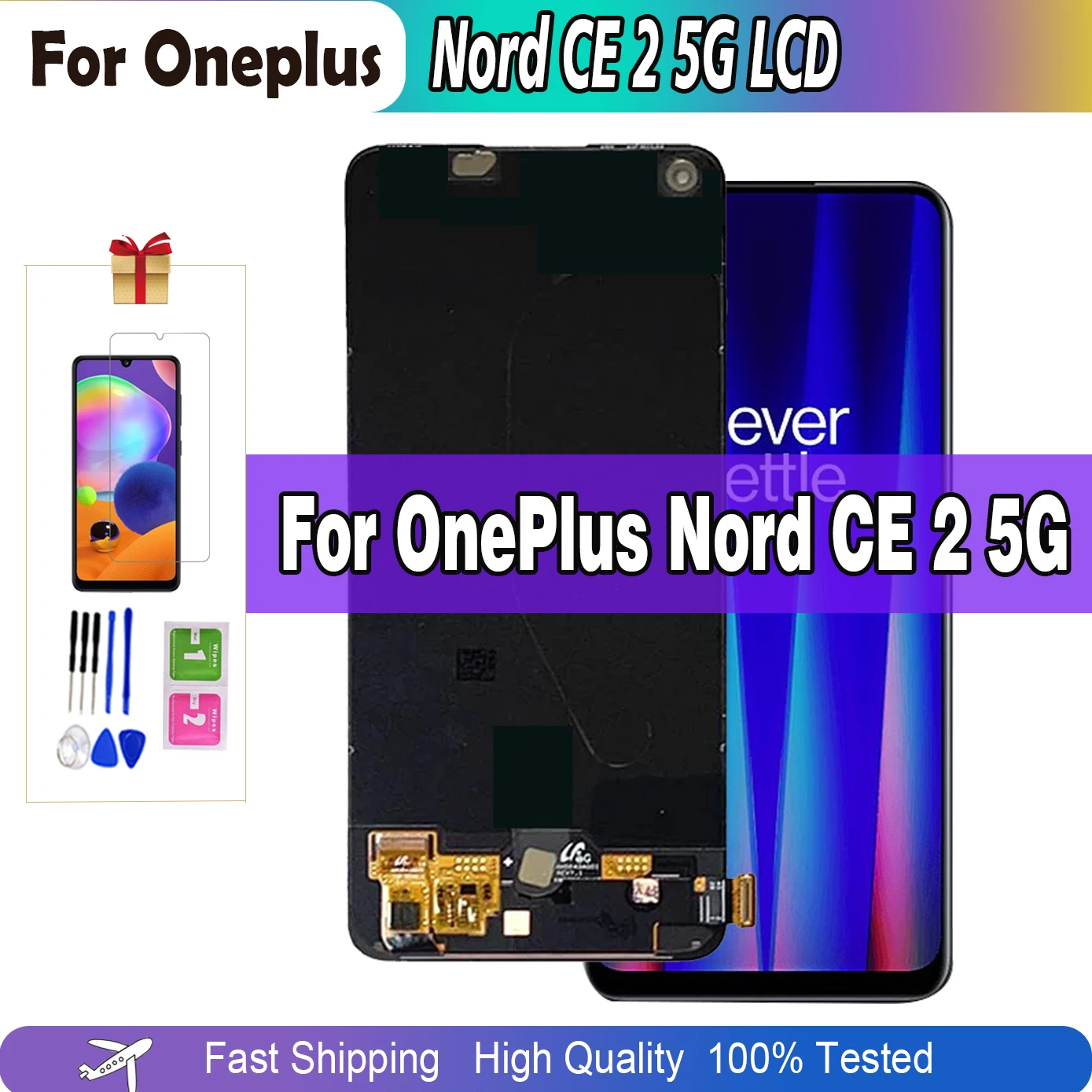 6.43" AMOLED Original For OnePlus Nord CE 2 5G LCD IV2201 Screen Display Touch Display Panel ...