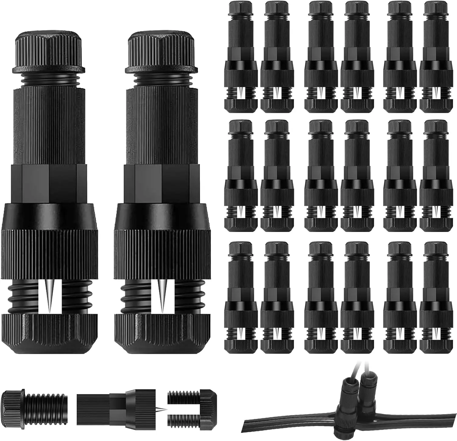 10/20PCS Low Voltage Wire Connector Waterproof Landscape Lighting ...