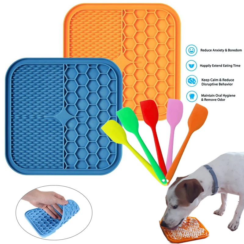 Mat for Pet Dogs Cats Slow Food Bowls Feeding Food Bowl Lick Pad Slow ...