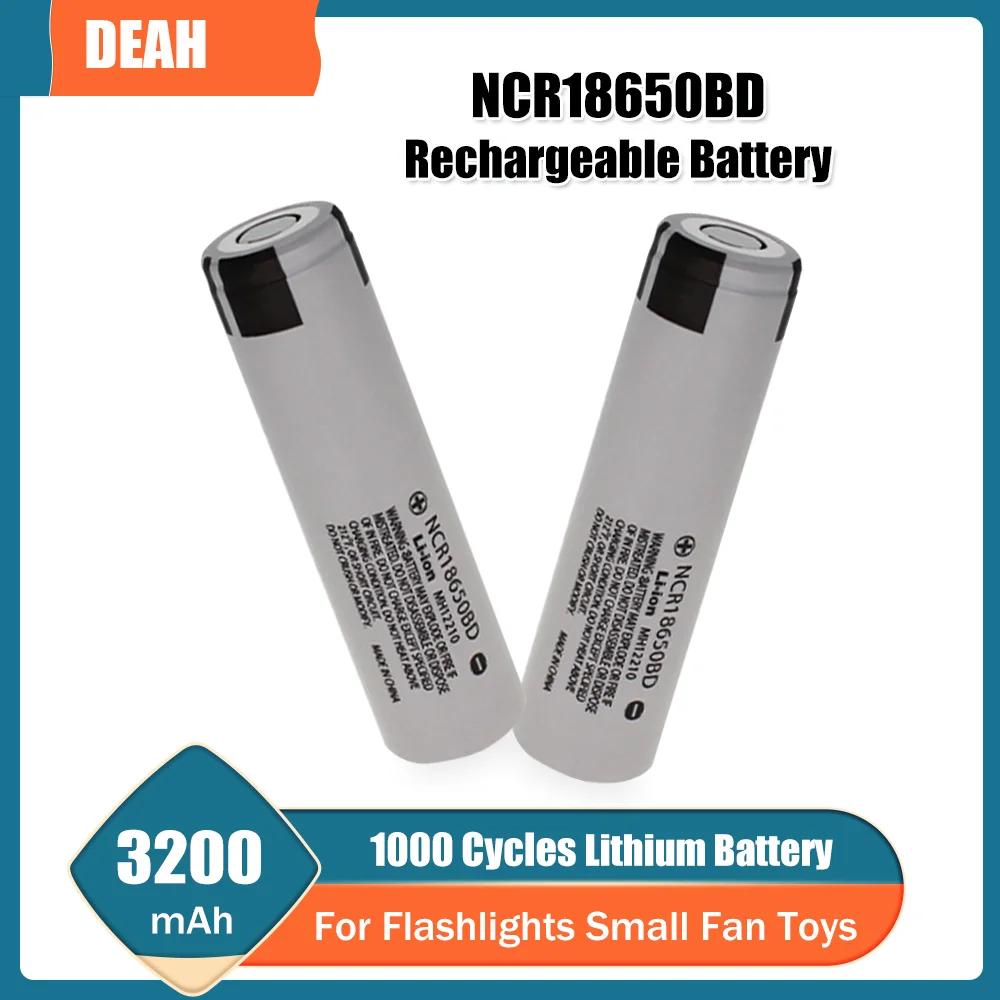 2-20PCS 18650 NCR18650BD 10A 3.7V 3200mAh Rechargeable Lithium Battery ...