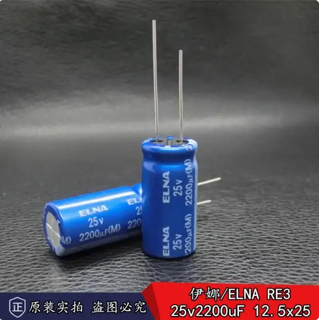 Condensador-de-fiebre-de-Audio-Original-japon-s-ELNA-RE3-Blue-Robe-25v ...